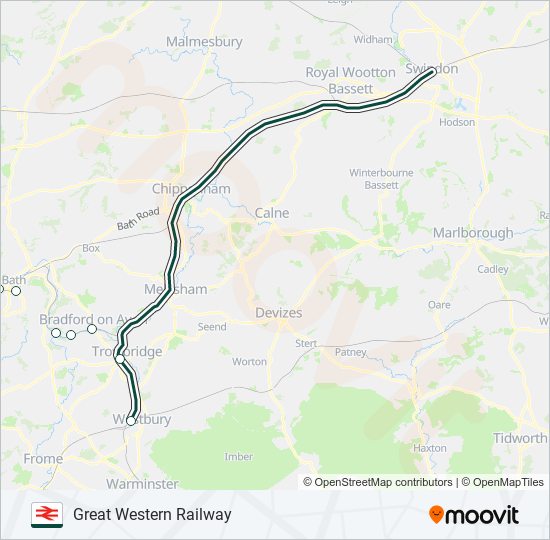 great western railway Route: Schedules, Stops & Maps - Westbury (Wilts ...
