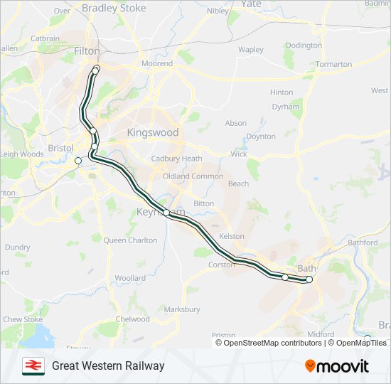 great western railway Route: Schedules, Stops & Maps - Filton Abbey ...