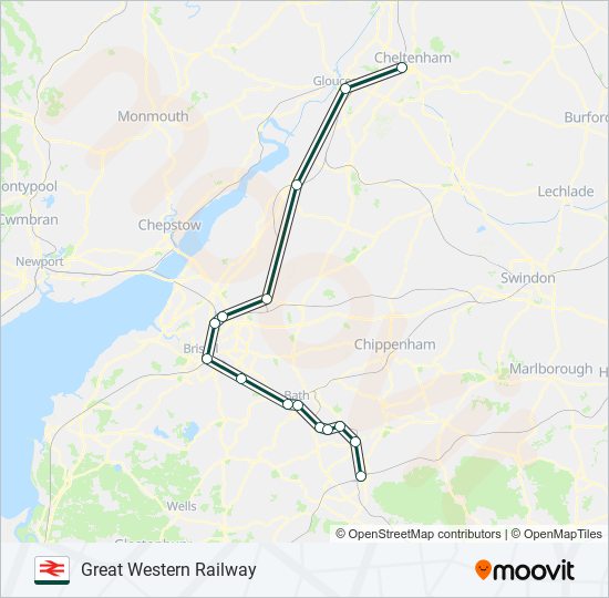 great western railway Route: Schedules, Stops & Maps - Westbury (Wilts ...