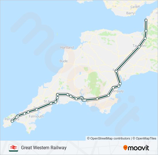great western railway Route: Schedules, Stops & Maps - Weston-Super ...