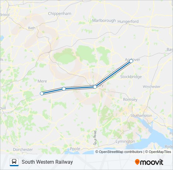 south western railway Route: Schedules, Stops & Maps - Bus Replacement ...