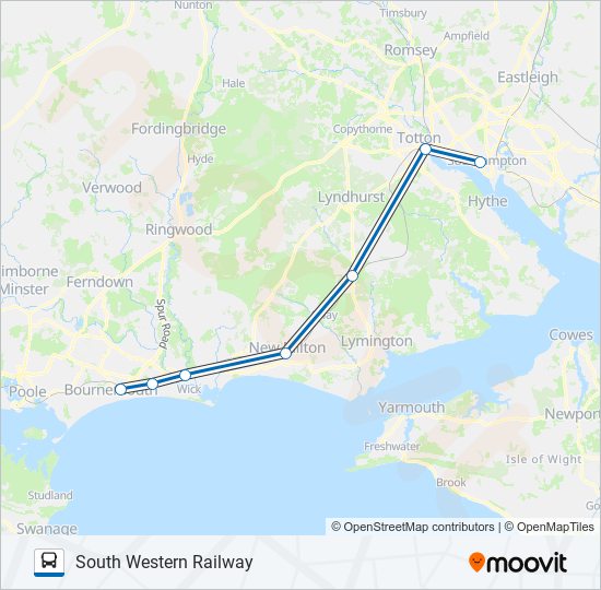 south western railway Route: Schedules, Stops & Maps - Bus Replacement ...