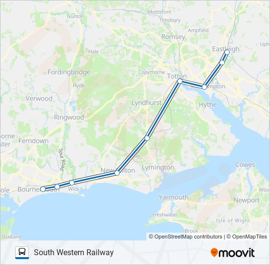south western railway Route: Schedules, Stops & Maps - Bus Replacement ...