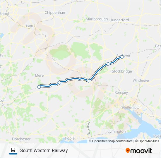 south western railway Route: Schedules, Stops & Maps - Bus Replacement ...