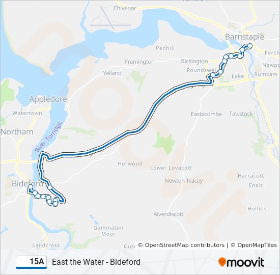 15a Route: Schedules, Stops & Maps - Barnstaple (Updated)