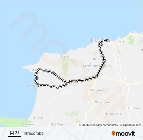 31 Route: Schedules, Stops & Maps - Ilfracombe (Updated)
