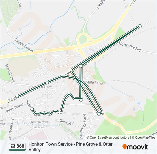 368 Route: Schedules, Stops & Maps - Honiton (Updated)