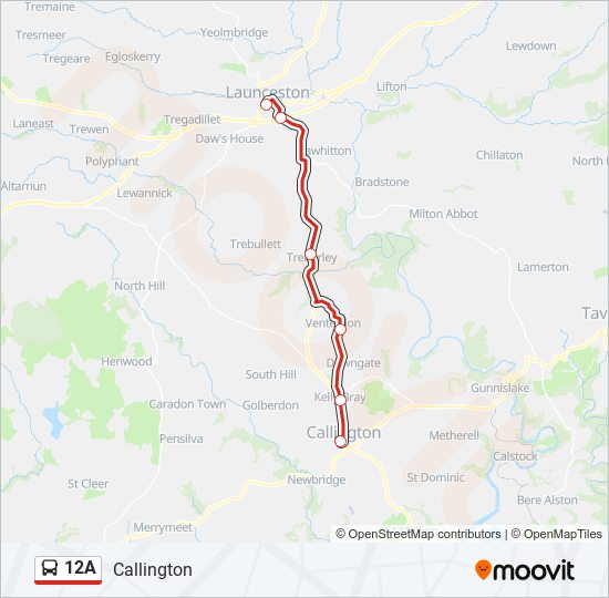 12a Route: Schedules, Stops & Maps - Callington (Updated)