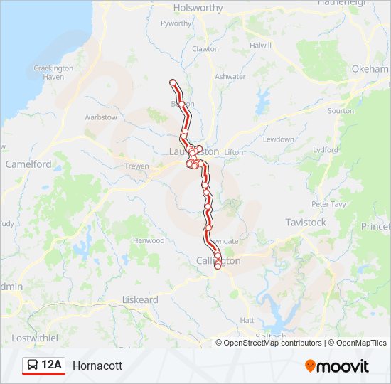 12a Route: Schedules, Stops & Maps - Hornacott (Updated)