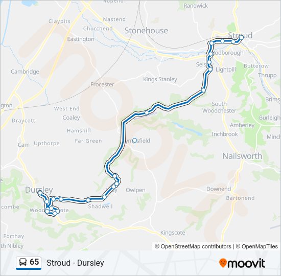 65 Route: Schedules, Stops & Maps - Stroud (Updated)