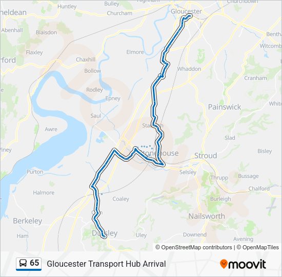 65 Route: Schedules, Stops & Maps - Gloucester Transport Hub Arrival ...