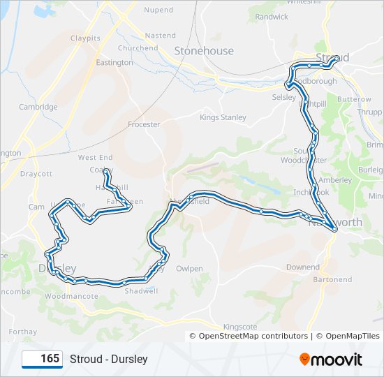 165 Route: Schedules, Stops & Maps - Coaley (Updated)