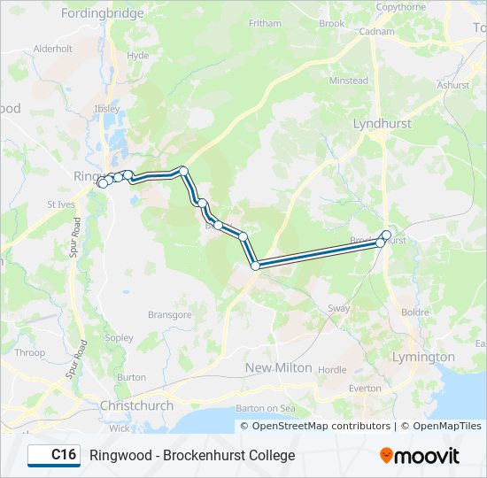 c16 Route: Schedules, Stops & Maps - Ringwood (Updated)