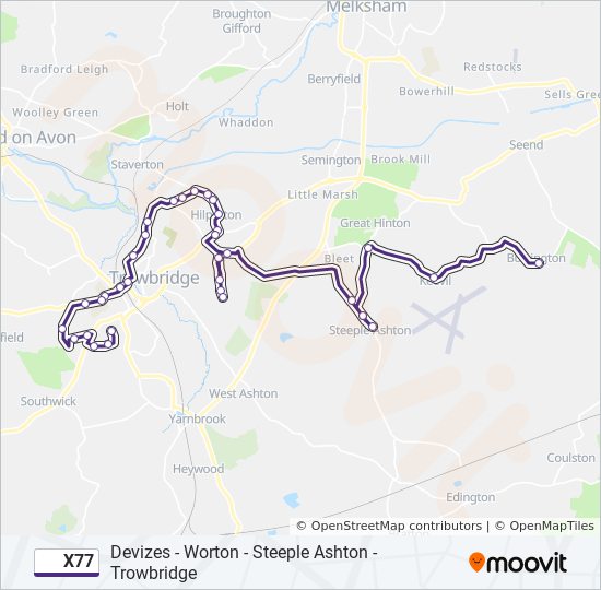 x77 Route: Schedules, Stops & Maps - Bulkington (Updated)