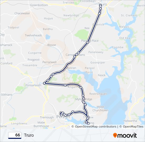 66 Route: Schedules, Stops & Maps - Truro (Updated)