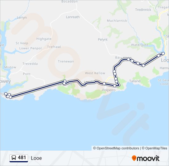 481 Route: Schedules, Stops & Maps - Looe (Updated)
