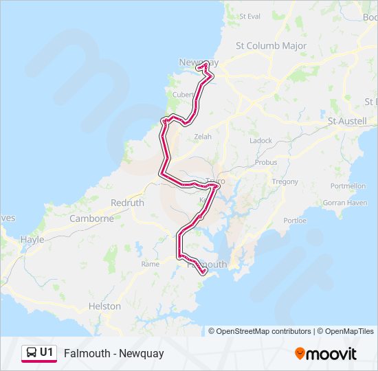 u1 Route: Schedules, Stops & Maps - Falmouth (Updated)