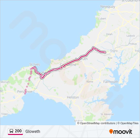 200 Route: Schedules, Stops & Maps - Gloweth (Updated)