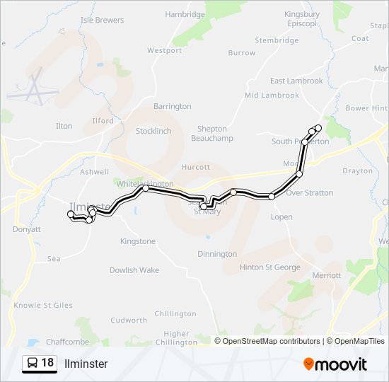 18 Route: Schedules, Stops & Maps - Ilminster (Updated)