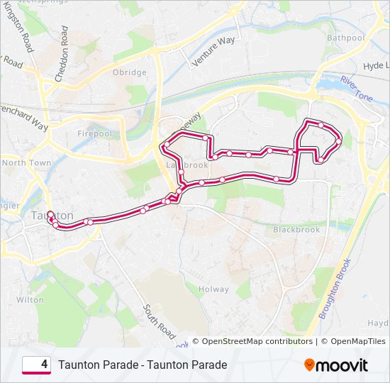 4 Route: Schedules, Stops & Maps - Taunton (Updated)