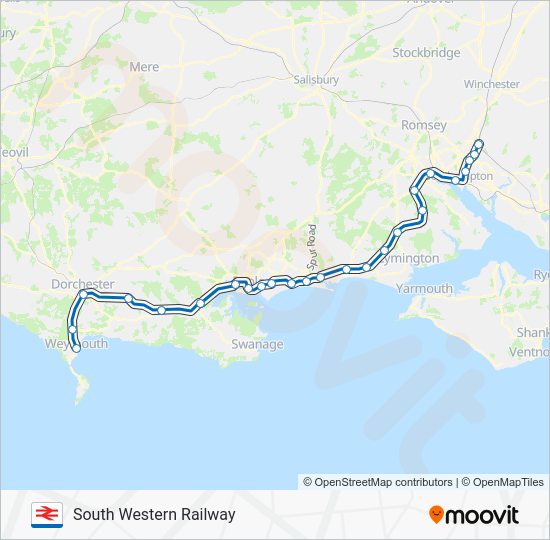 south western railway Route: Schedules, Stops & Maps - Eastleigh (Updated)