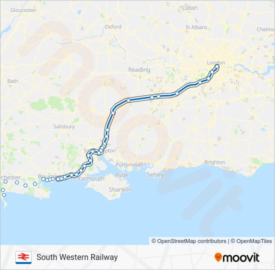 SOUTH WESTERN RAILWAY Route: Schedules, Stops & Maps - Bournemouth ...