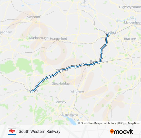 SOUTH WESTERN RAILWAY Route: Schedules, Stops & Maps - Reading (Updated)