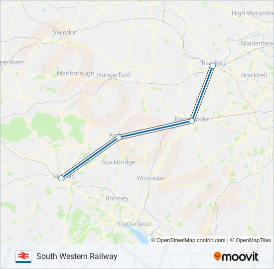 south western railway Route: Schedules, Stops & Maps - Reading (Updated)