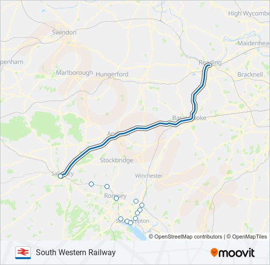 south western railway Route: Schedules, Stops & Maps - Salisbury (Updated)
