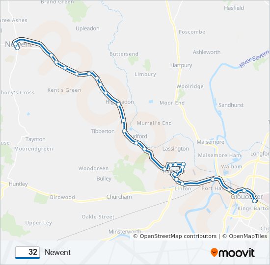 32 Route: Schedules, Stops & Maps - Newent (Updated)