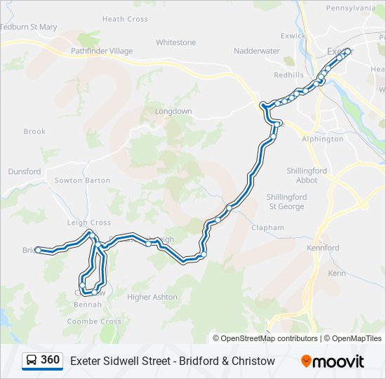 360 Route: Schedules, Stops & Maps - Bridford (Updated)