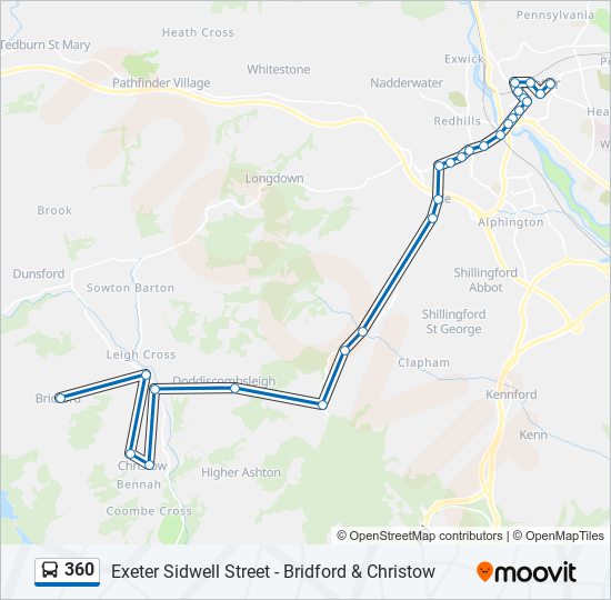 360 Route: Schedules, Stops & Maps - Bridford (Updated)