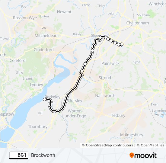 bg1 Route: Schedules, Stops & Maps - Brockworth (Updated)