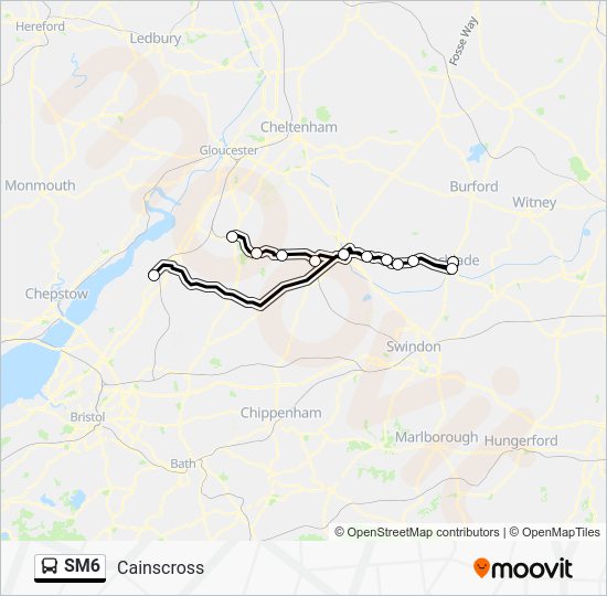 SM6 Route: Schedules, Stops & Maps - Cainscross (Updated)