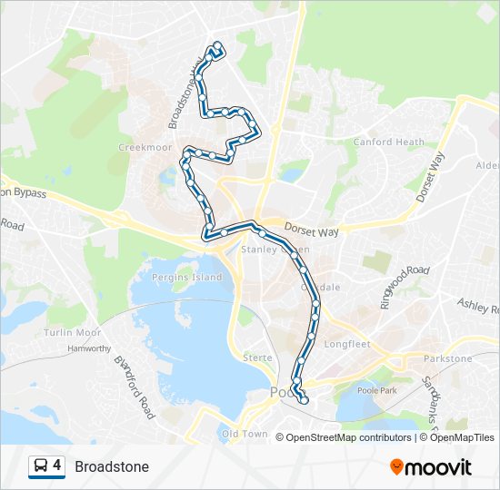 4 Route: Schedules, Stops & Maps - Broadstone (Updated)