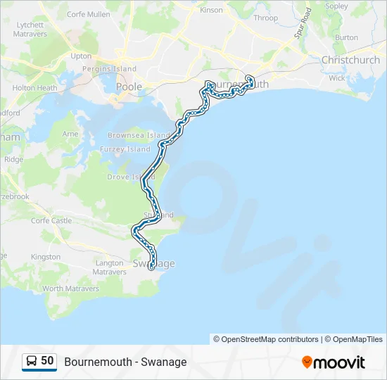 50 Route: Schedules, Stops & Maps - Bournemouth (Updated)