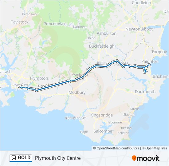 gold Route: Schedules, Stops & Maps - Plymouth City Centre (Updated)