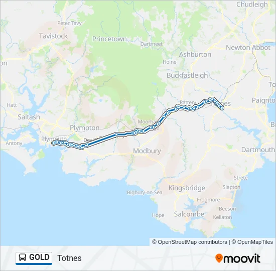 GOLD Route: Schedules, Stops & Maps - Totnes (Updated)