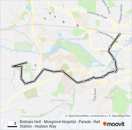 3 Route: Schedules, Stops & Maps - Taunton (Updated)