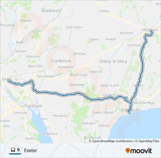 9 Route: Schedules, Stops & Maps - Exeter (Updated)