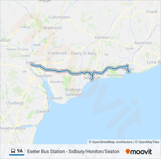 9a Route: Schedules, Stops & Maps - Exeter City Centre (Updated)