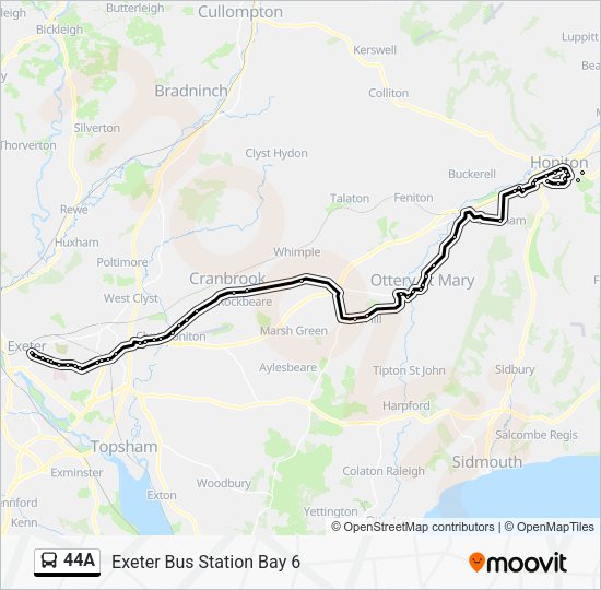 44A Route: Schedules, Stops & Maps - Exeter Bus Station Bay 6 (Updated)