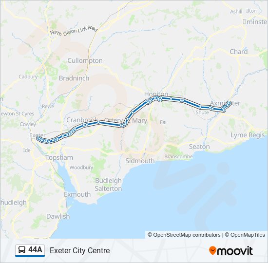 44a Route: Schedules, Stops & Maps - Exeter City Centre (Updated)