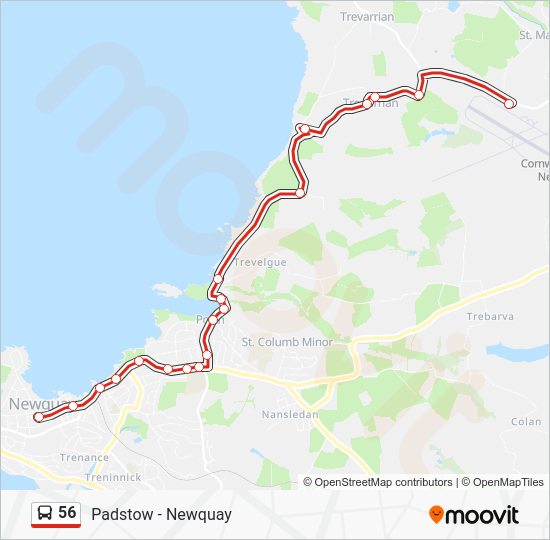 56 Route: Schedules, Stops & Maps - Newquay Airport (Updated)