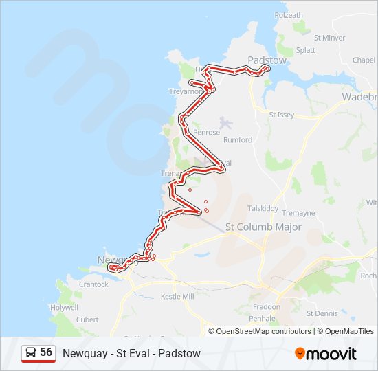 56 Route: Schedules, Stops & Maps - Newquay (Updated)
