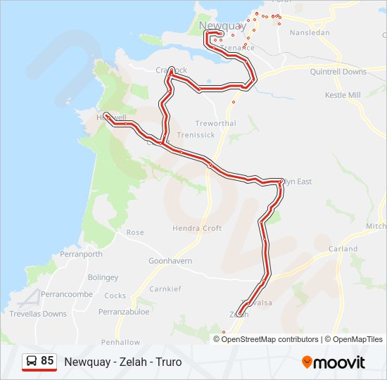 85 Route: Schedules, Stops & Maps - Newquay (Updated)