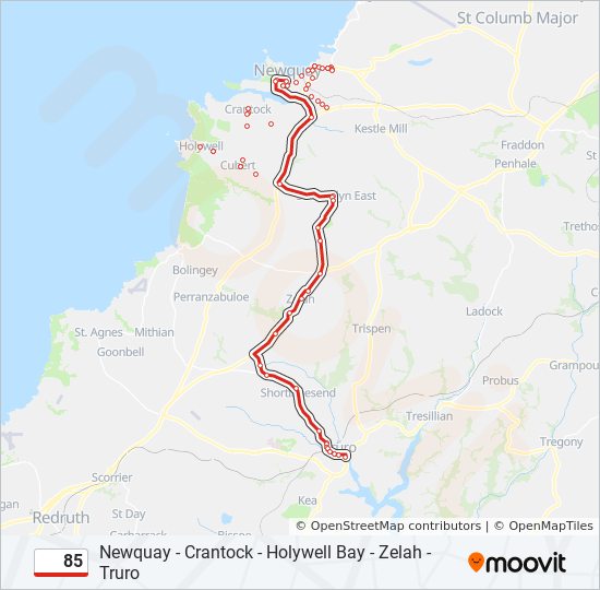 85 Route: Schedules, Stops & Maps - Newquay (Updated)