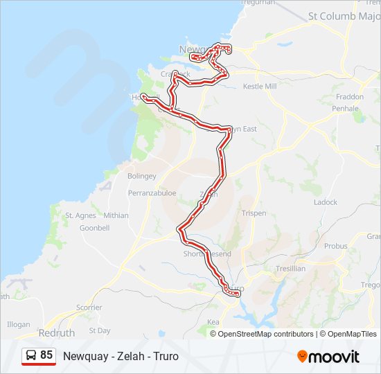 85 Route: Schedules, Stops & Maps - Newquay (Updated)