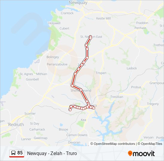 85 Route: Schedules, Stops & Maps - Threemilestone (Updated)