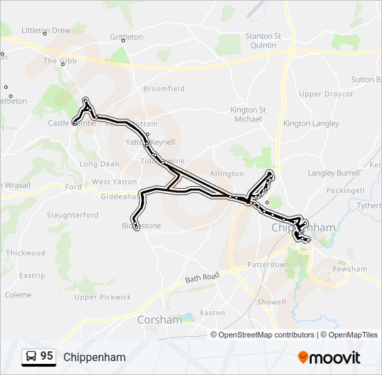 95 Route: Schedules, Stops & Maps - Chippenham (Updated)